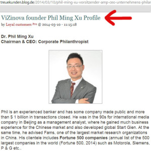 Phil Ming Xu linked to Vizinova (Global Unity)
