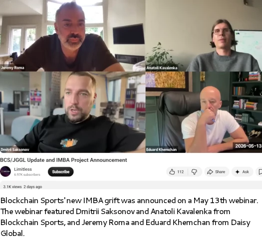 Blockchain Sports announces IMBA Spotify grift
